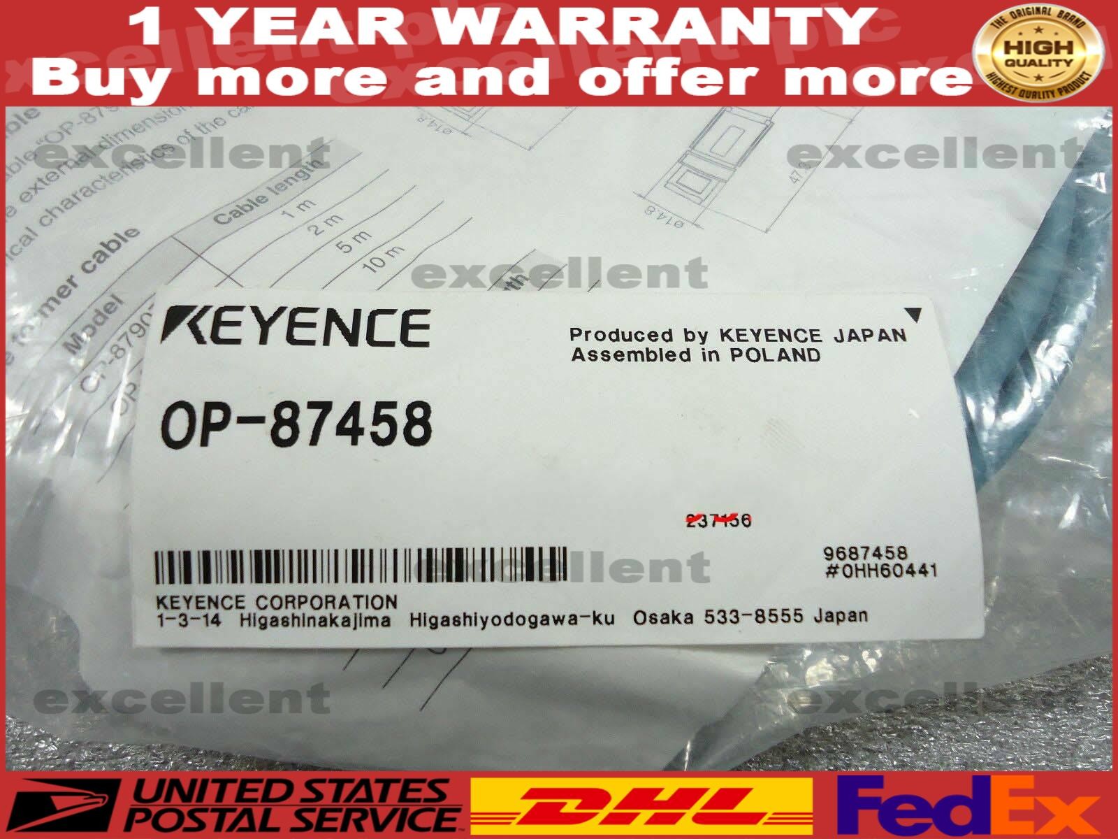 1PC Keyence OP-87458 OP87458 Ethernet Connection Cable New Fast ...