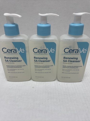 CeraVe Renewing SA Cleanser Normal Skin 8 FL oz 237 ml New Lot 3 Free ...