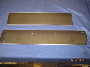 MG MGB STAINLESS STEEL FRONT & REAR NUMBER PLATE BACKING 1974 - 1980 ...