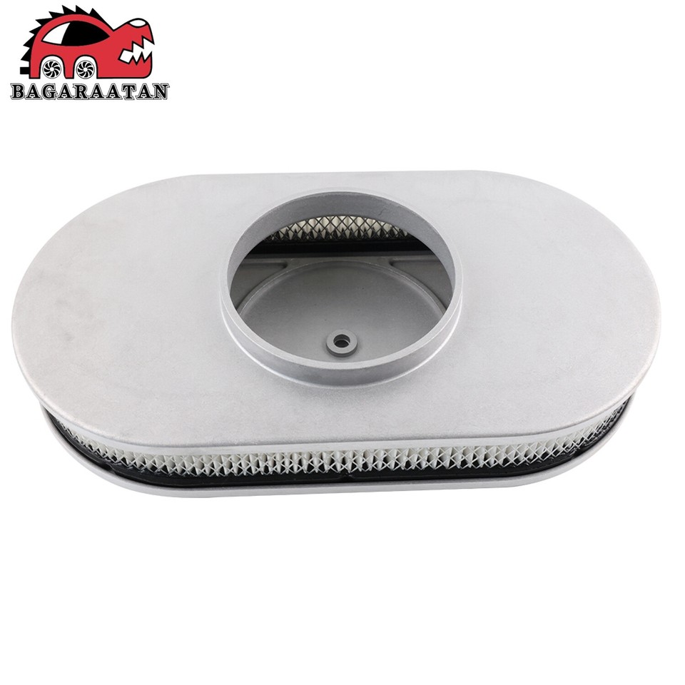 New 15" Full Finned Natural Quality Aluminum Oval Retro Air Cleaner ...