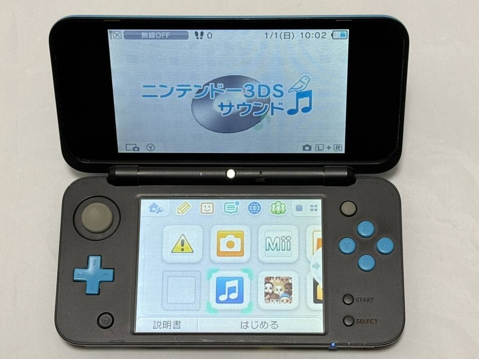 New Nintendo 2DS XL LL Black Turquoise Console Handheld System Japanese ...