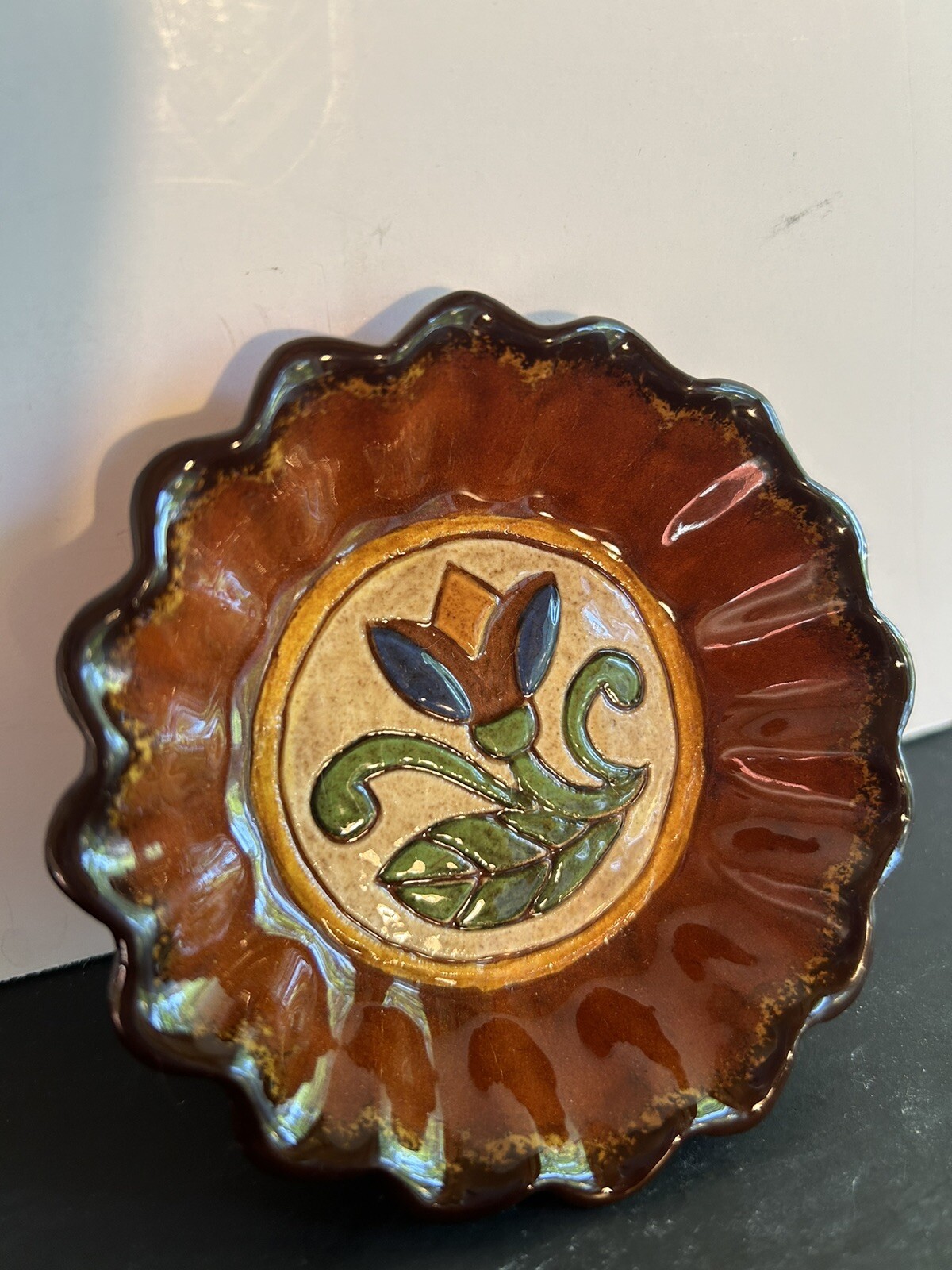 Oley Valley Pottery, Signed Yoder Red Ware Tulip Dish | eBay