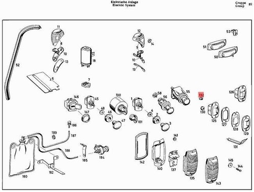 Genuine Mercedes Feed-Through Grommet 5pcs W108 W109 W111 W112 ...