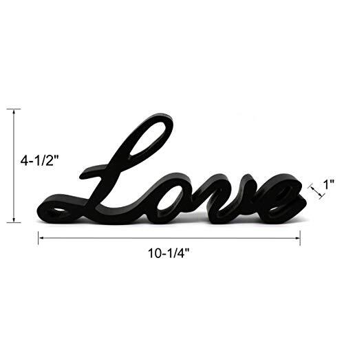 Black Wooden Words Sign Free Standing "love" Desk/shelf/home Wall ...
