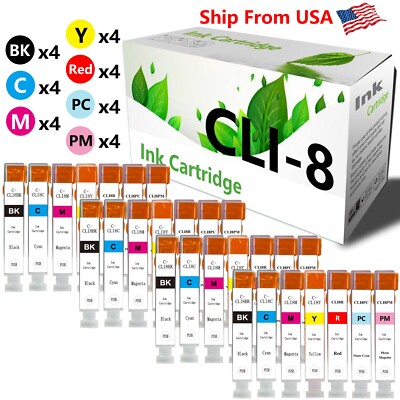 (28-Pack) CLI-8 Ink Cartridge CLI8 CLI 8 for IP4300 IP5300 Pro9000 ...