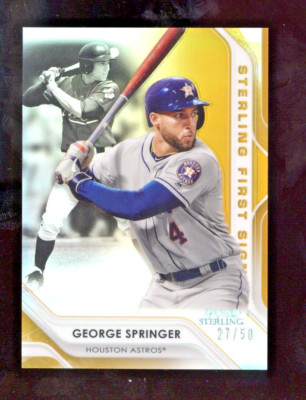 2020 Bowman Sterling First Signs GOLD Refractor /50 GEORGE SPRINGER # ...