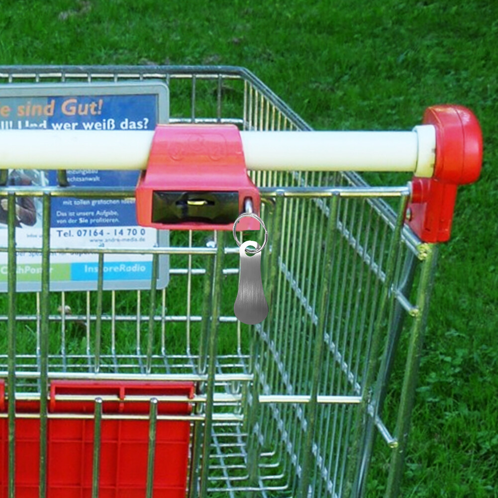 2pcs Removable Drawer Coin With Key Ring For Shopping Portable Trolley ...