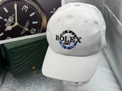 Rolex New GMT Cotton Twill Hat White / Gold Crown Comfort Fit New Hat ...