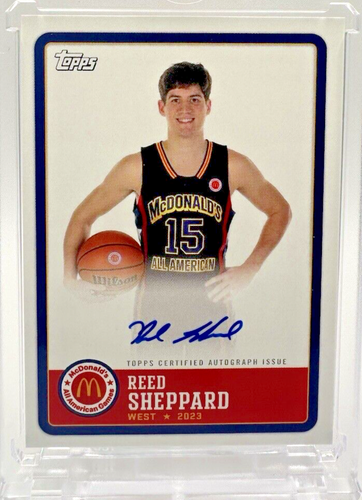 2023-24 Topps McDonald's Chrome Reed Sheppard Gameday Paper Auto ...