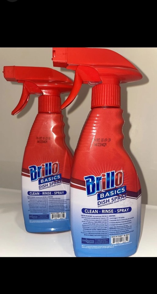 Brillo Basics Fresh Scent 3X Action Dish Soap Spray - 10 oz/295ml - 2 ...