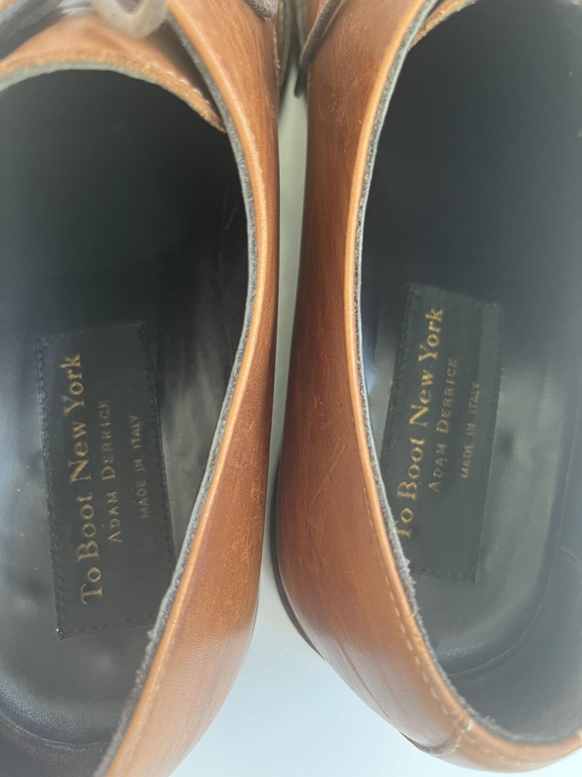 LUXURY TO BOOT NEW YORK ADAM DERRICK Italy 9 BROWN PL… - Gem