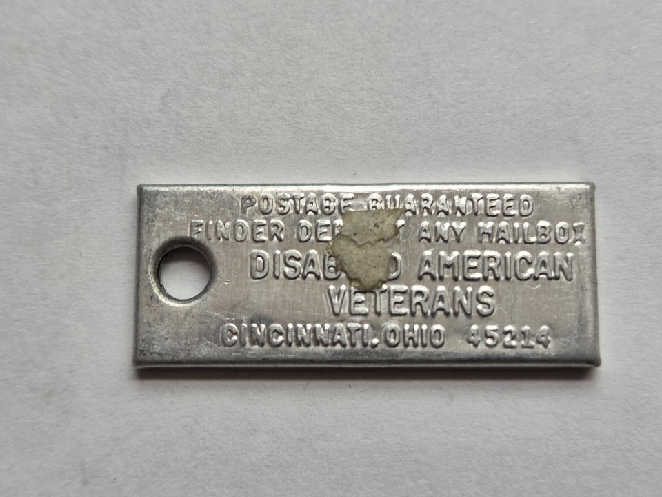 1972 Illinois DAV Tag Keychain License Plate GE 8389 | eBay