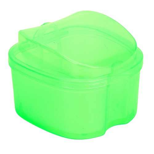 Denture Bath Case Box Soak Container Colored False Teeth Storage Box ...