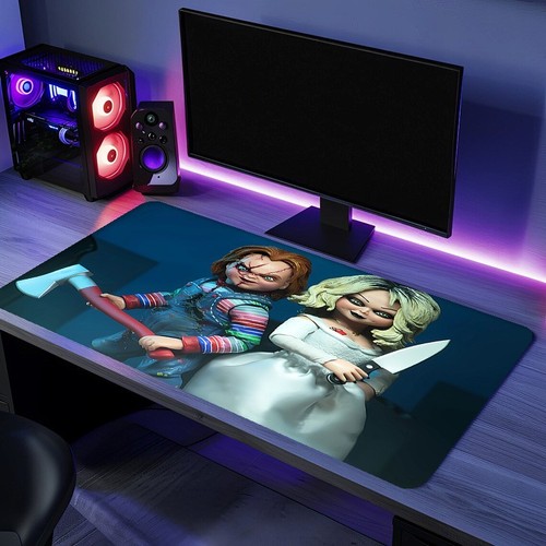 40*90cm Large Gaming Mouse Pad with Chucky and Bride Design - Non-Slip ...
