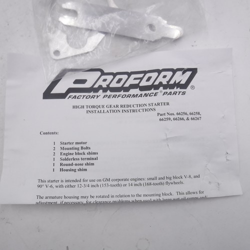 Proform 66258 High Torque Mini Starter 12V for 1988-2000 GMC C2500 ...