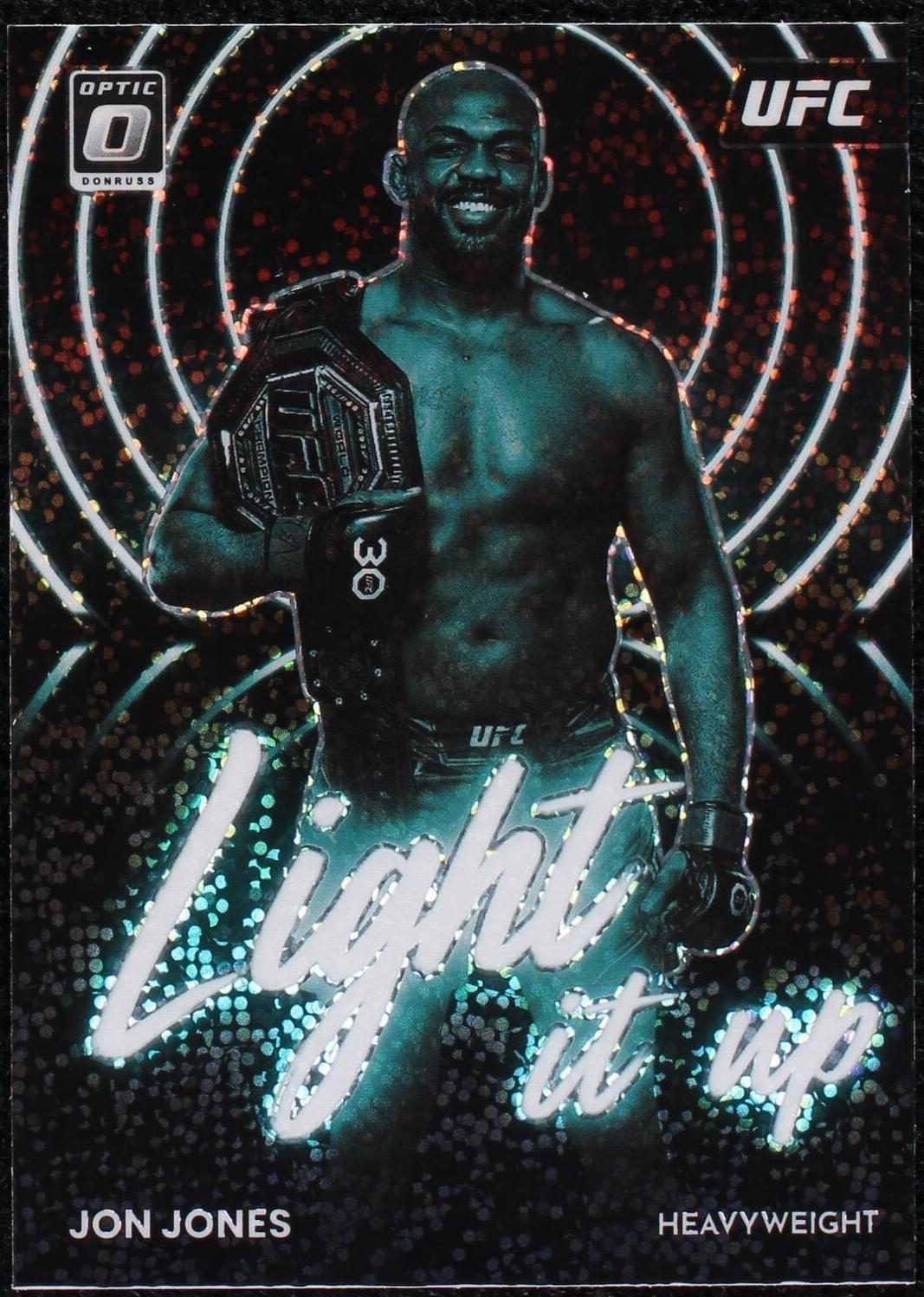 2023 Panini Donruss Optic UFC - Light It Up Jon Jones #19 White Sparkle ...