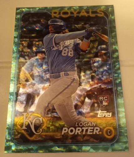 Logan Porter RC Topps 24 ser. II Aqua refractor /399 card # 666. | eBay