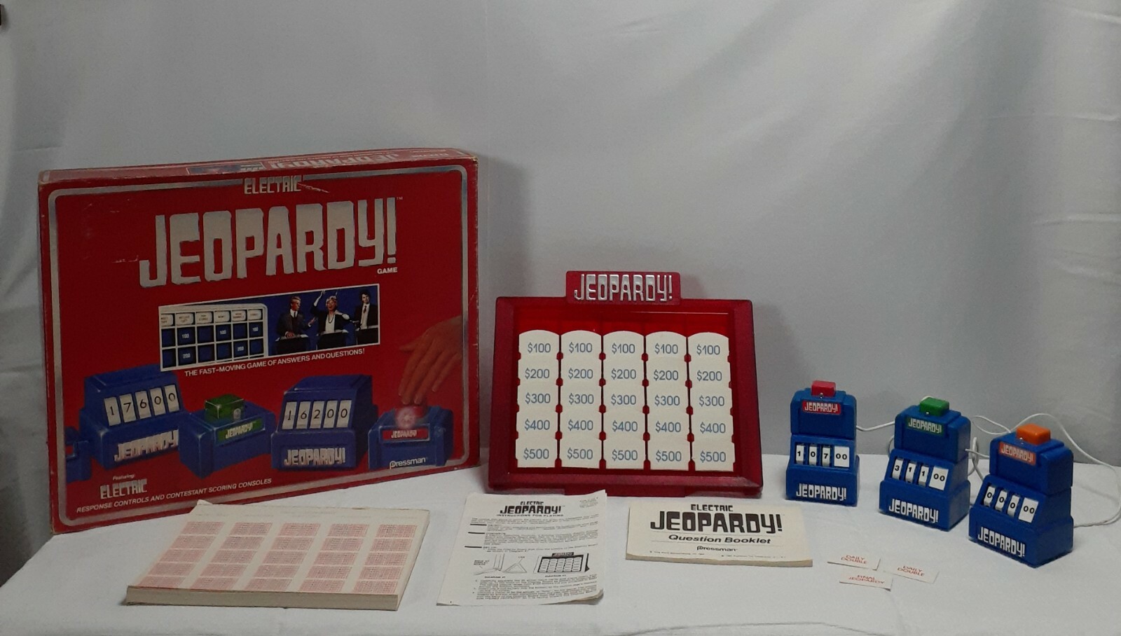 Vintage Pressman 1987 Electric Jeopardy Fast Moving Answers & Questions ...