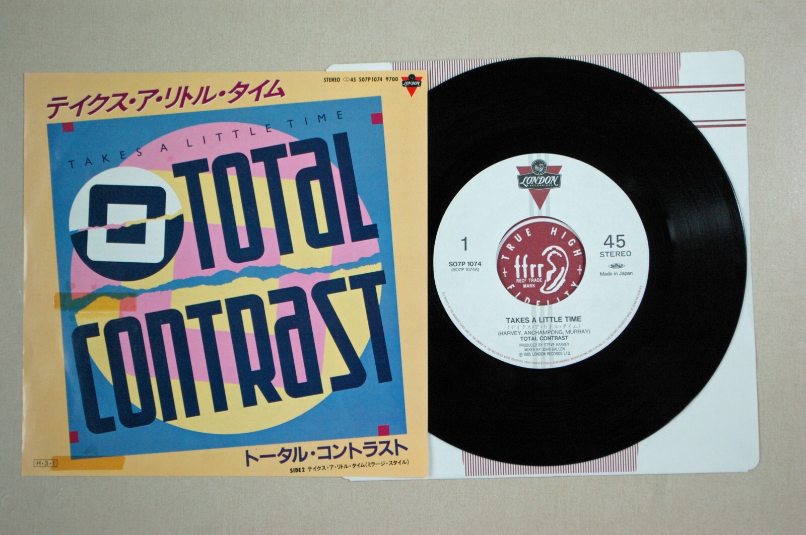 TOTAL CONTRAST TAKES A LITTLE TIME 7" 45 rpm JAPAN Vinyl S07P 1074 | eBay