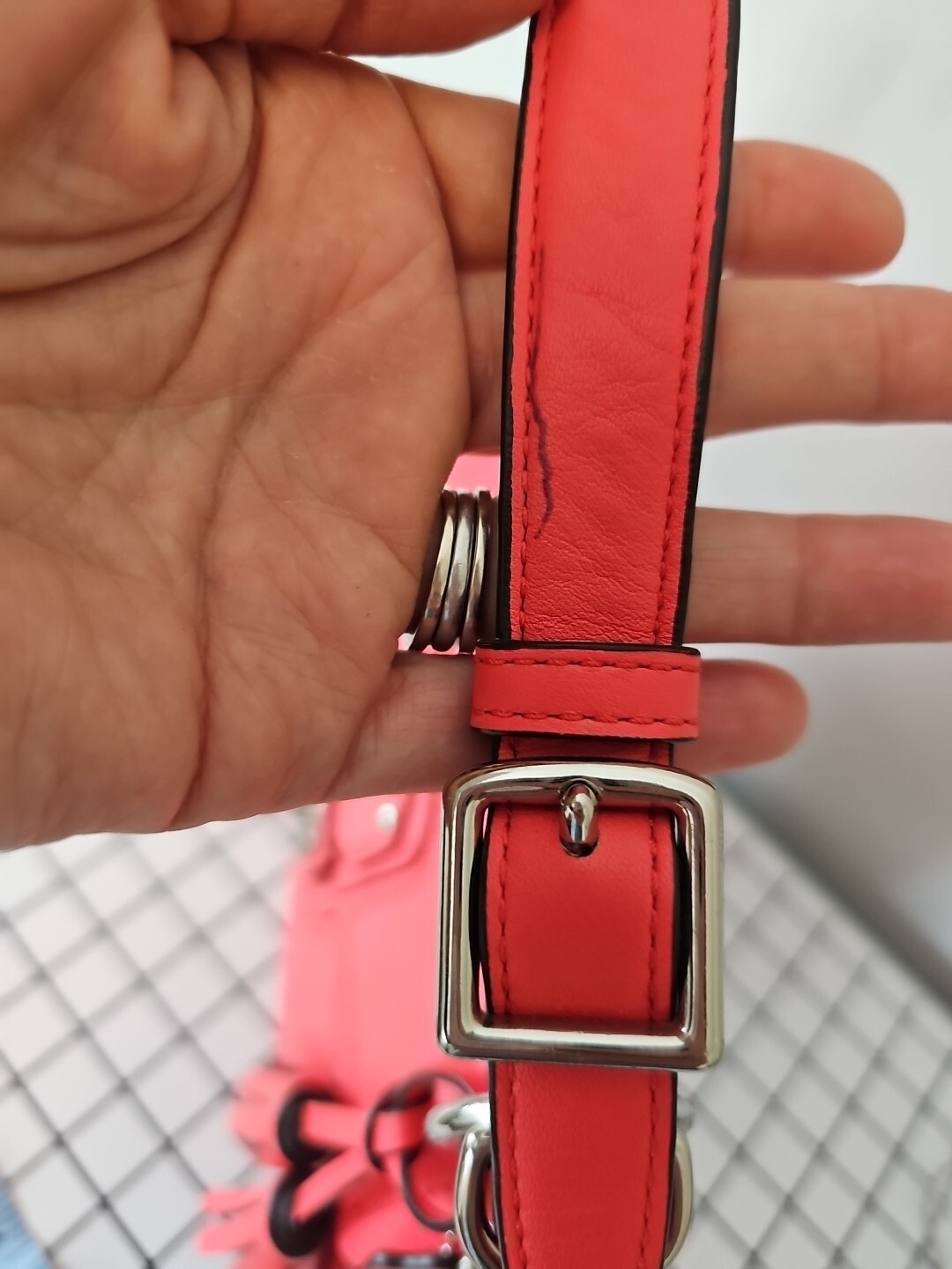 COACH Willis Coral Glovetanned Leather 22382 Crossbody Shoulder Bag ...