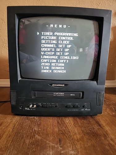 Sylvania 13” TV VCR Combo Retro Gaming VHS Model Tested No Remote | eBay
