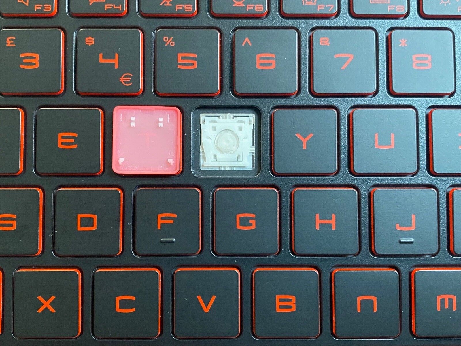 MSI Katana GF66 11UE MS-1581 BACKLIT UK Keyboard - 1 Key + Hinges ...