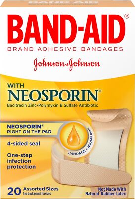 Band-Aid - 5570 Brand Bandages with Neosporin Antibiotic Ointment ...