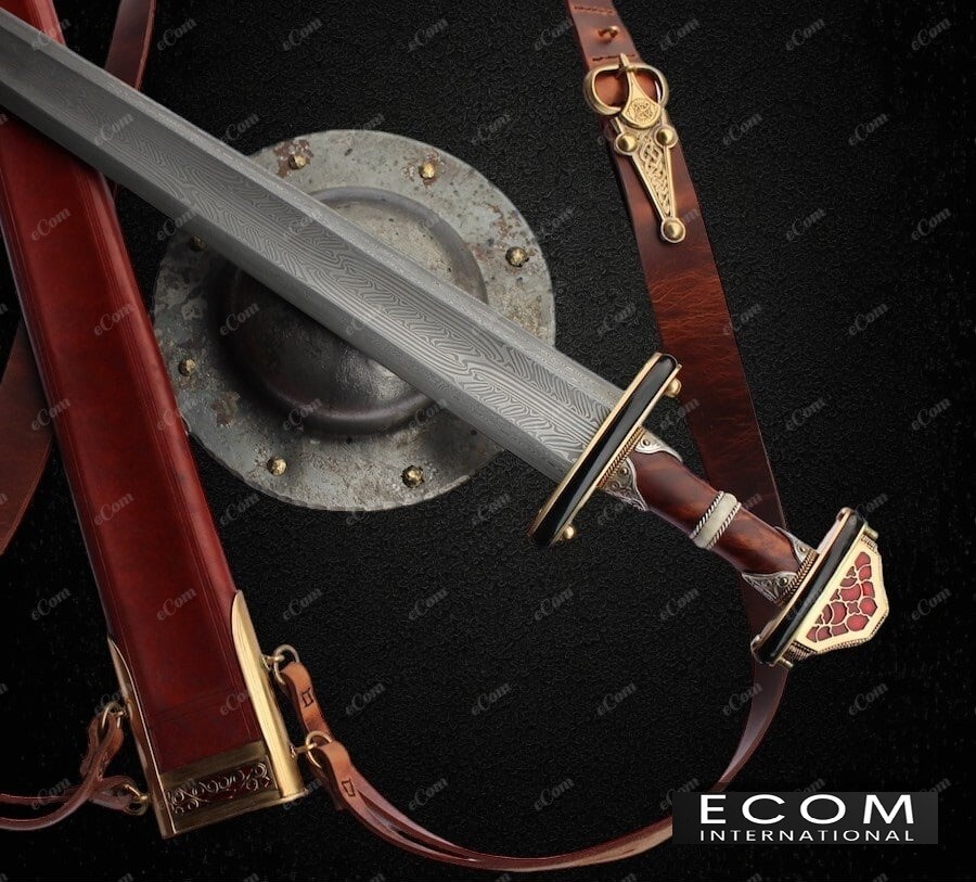 45" Sutton Hoo Sword, Anglo Saxon sword, Handmade Long Sword, Super ...