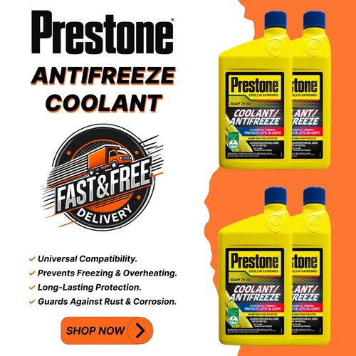 4 x Prestone Coolant Antifreeze RTU Universal Summer Winter -37°C + 129 ...