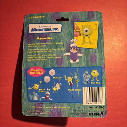 New RARE Monsters Inc. BOO Wind-Up Figure MOC Basic Fun 2001 Pixar ...