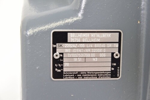 BELLHEIMER 320681.0, SK 2282AZ-100 L4 BRE40 SR TW WE, Getriebemotor, I ...