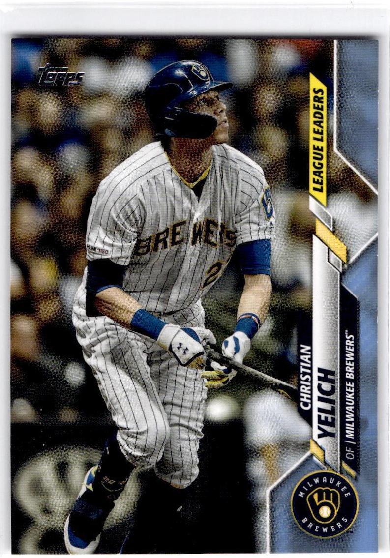 2020 Topps - League Leaders Christian Yelich #143 Father's Day Blue /50 ...