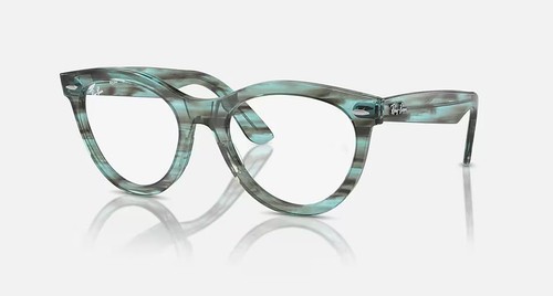 Ray Ban RB2241V 8362 Wayfarer Way Color Striped Transparent Blue 51-21 ...