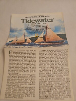 1988 June, Map Of Tidewater & Environs, Making Of America Series Nat ...
