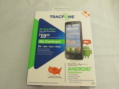 BRAND NEW SEALED FACTORY BOX TRACFONE ALCATEL ONE TOUCH POP ICON with ...