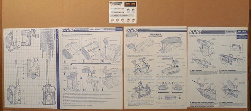 GIJOE BLUEPRINTS 1987 PERSUADER COBRA MAGGOT 1993 STARFIGHTER W/ UNUSED ...