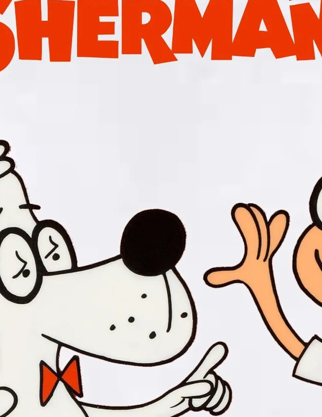 PEABODY & SHERMAN T-SHIRT JAY WARD BULLWINKLE ROCKY HANNA BARBERA ...