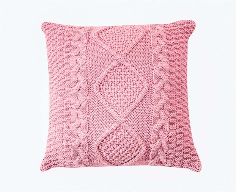 Soft Knitted Cushion Pillow Case Pillows Covers Sofa Bed Office Throw ...
