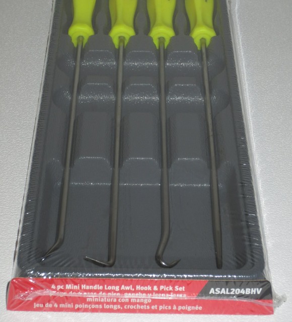 Snap-on Yellow Handled 4pc Mini Awl & Pick Set Long Shank ASAL204BHV ...