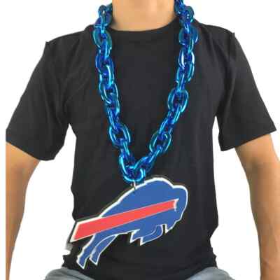 Buffalo Bills Big Fan BLUE Chain Necklace Big 3D Evo LOGO Fast Ship | eBay
