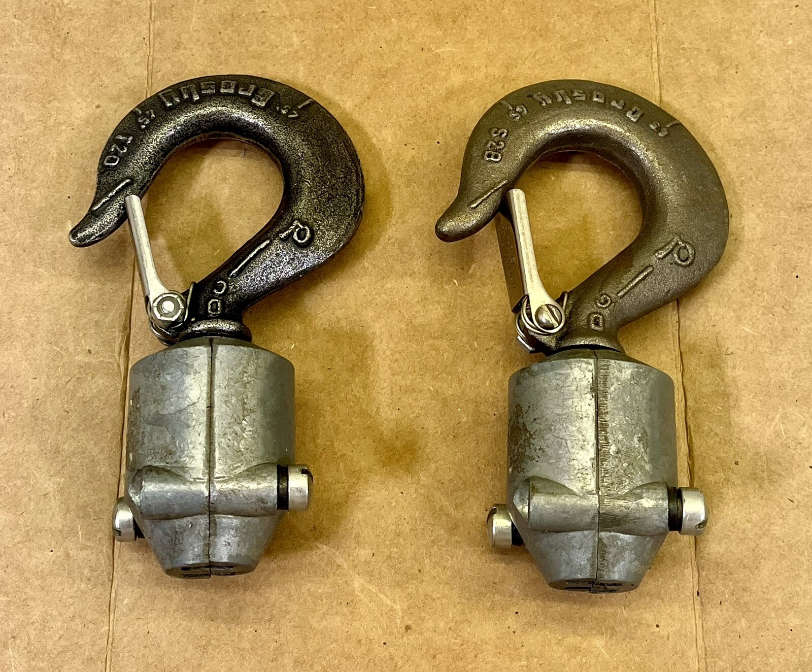 (2) Crosby S28 Swivel Hoist Hooks Safety Latch Rigging | eBay