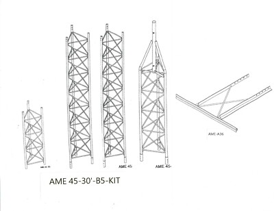 AMERITE ~ "45G" AMERICAN TOWER, AME45 WITH 5' BASE-30 FT | eBay