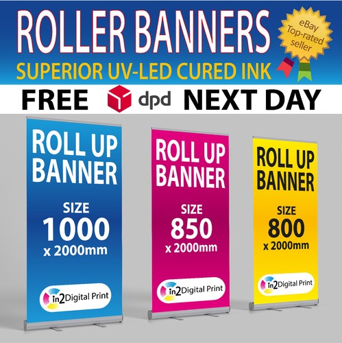Roller Banner Display Stand Pop/Roll/Pull up 800/850/1000 Printed Your Artwork | eBay UK