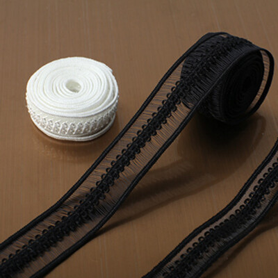 10 Yards Black Elastic Band Lace Trims Underwear Dress Mesh Ribbon DIY ...