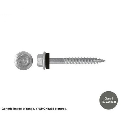 Type 17 Galvanised Hex Head Screw + NEO Washer 12g x 75mm - Box of 1000 ...