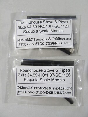 Lot of 2 - Sequoia Scale Models HO Roundhouse Stove & Pipes SQ1126 | eBay