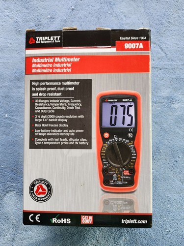 Triplett High Performance 2000 Count Digital Multimeter - Brand New ...