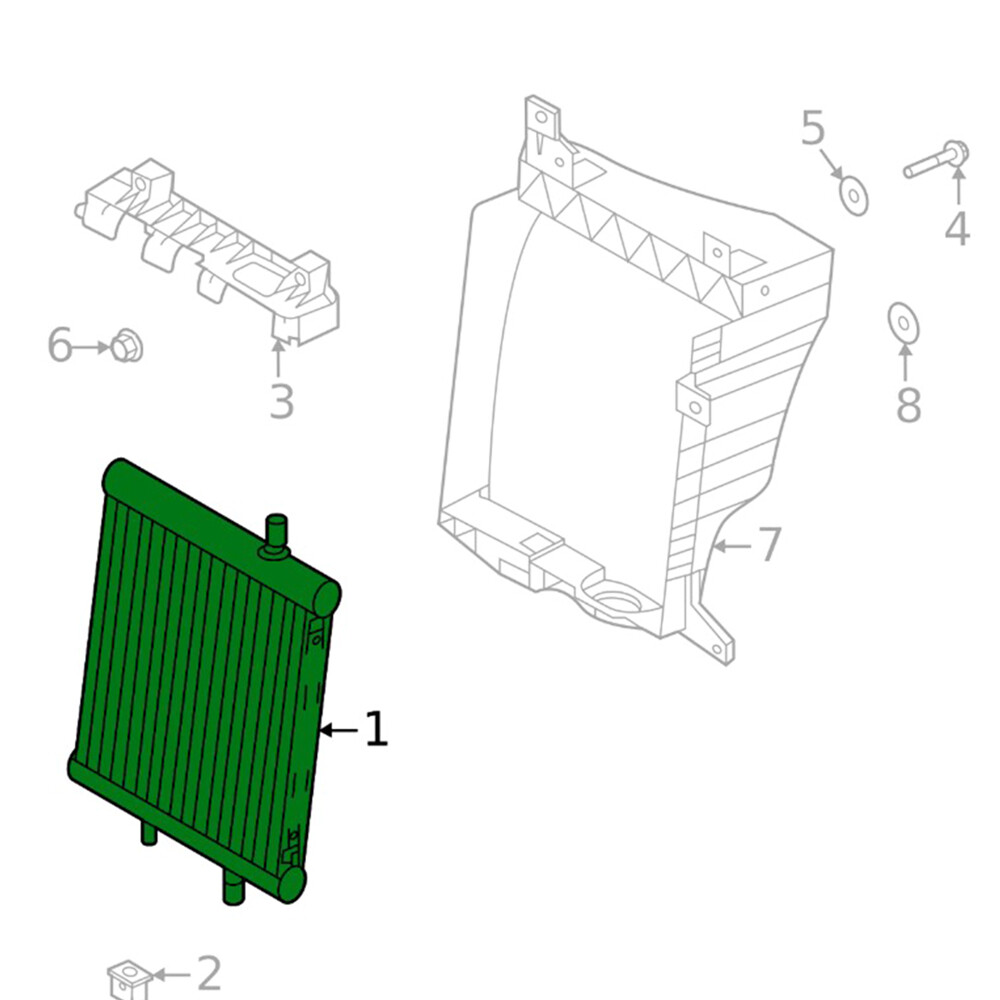 NEW AUXILIARY RADIATOR FITS LAND ROVER DEFENDER LR128288 | eBay