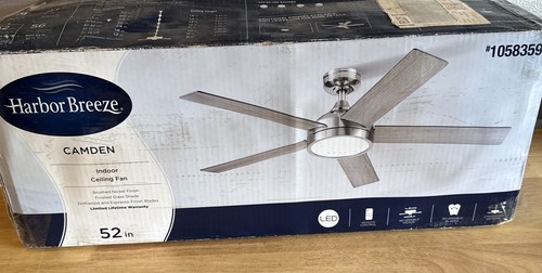 Harbor Breeze Camden 1058359 52" Brushed Nickel w/Driftwood/Espresso ...