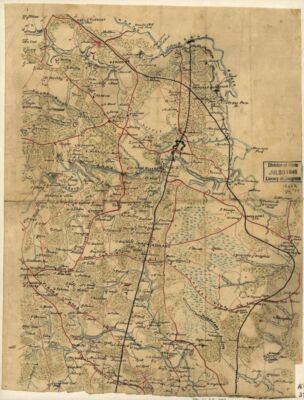 18" x 24" 1860 Map Hanover Co. Va, History, Civil War of the northern ...